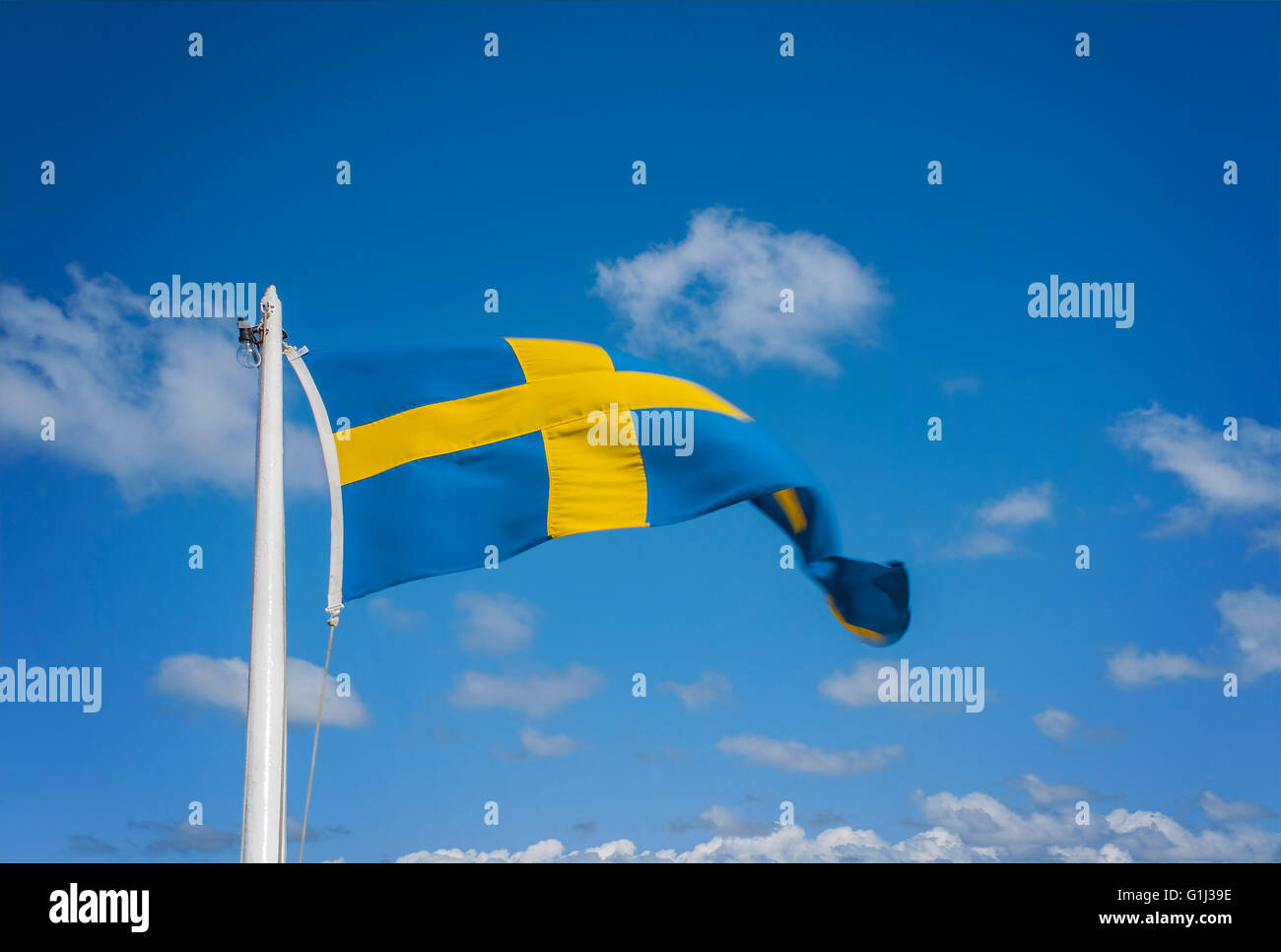 Swedish ship flag hi-res stock photography and images - Alamy
