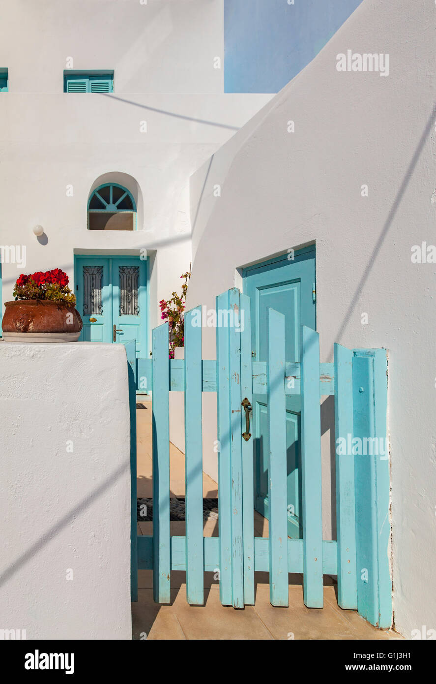 Santorini gate hi-res stock photography and images - Alamy