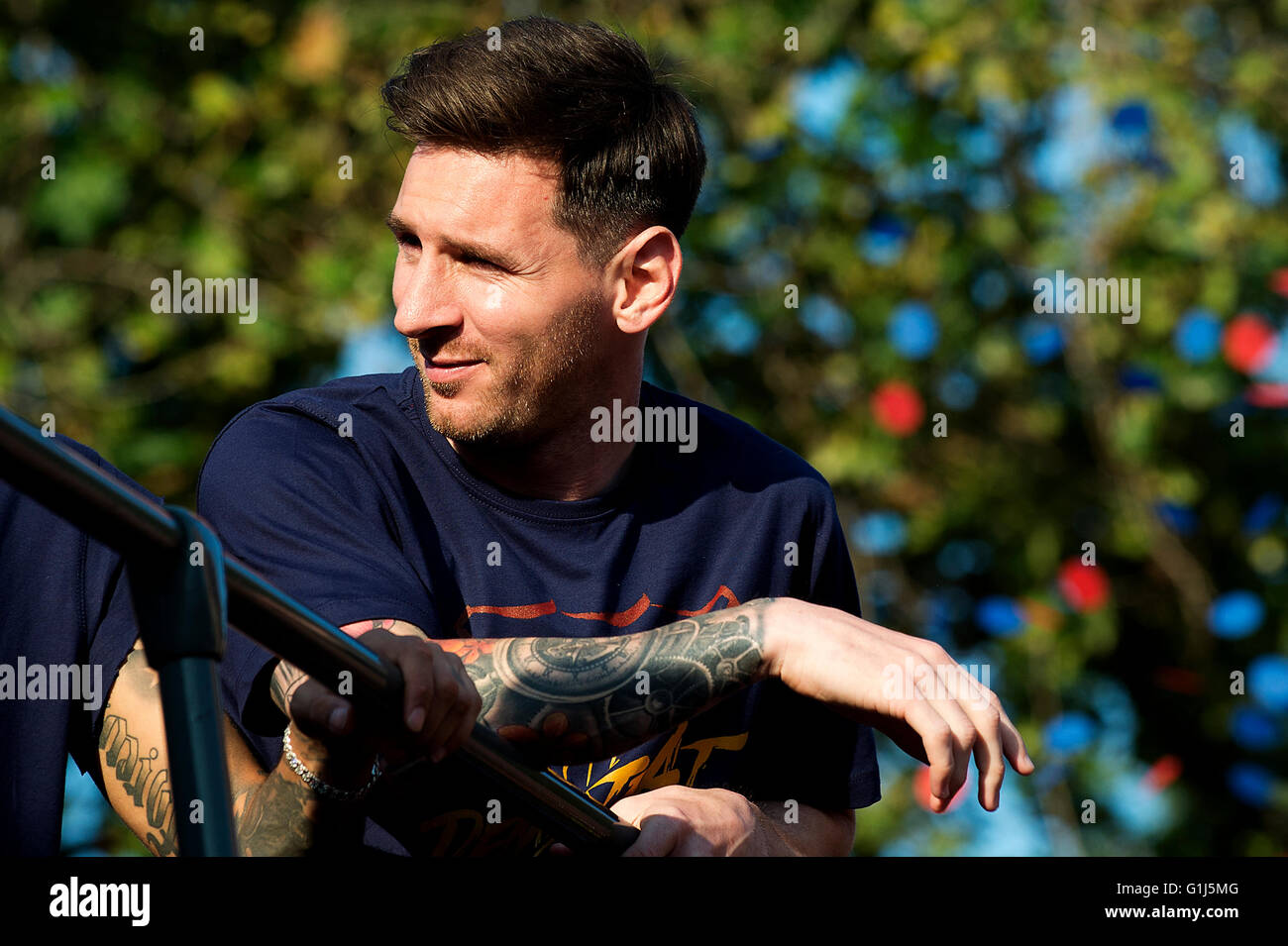 Barcelona, Spain. 15th May, 2016. Argentine forward Lionel Messi ...