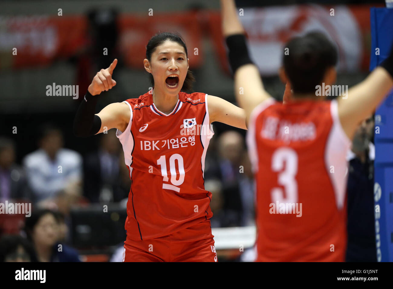 Tokyo Metropolitan Gymnasium, Tokyo, Japan. 15th May, 2016. Kim Yeon ...