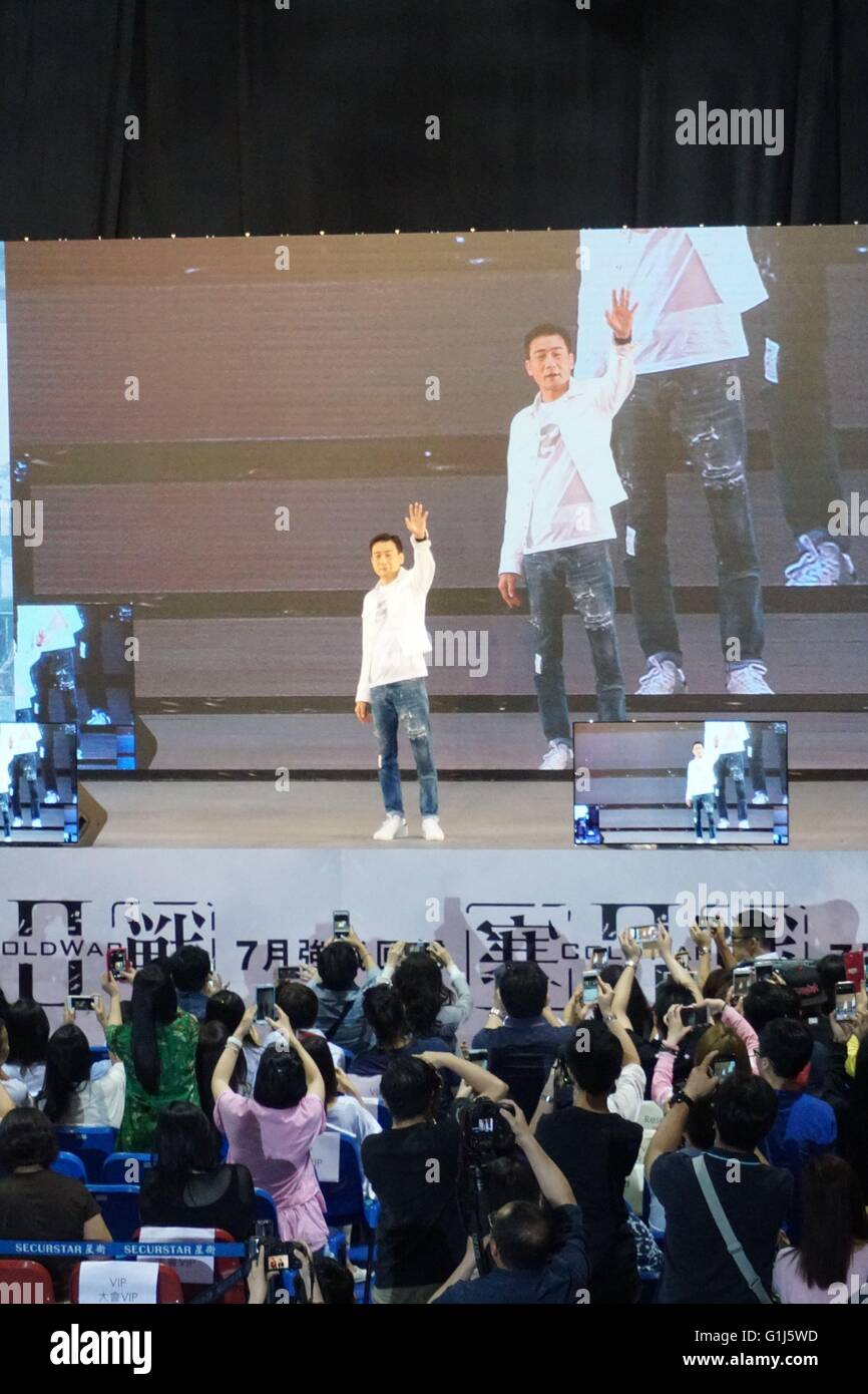 Hongkong, China. 15th May, 2016. Aaron Kwok, Yun-Fat Chow and Tony ...