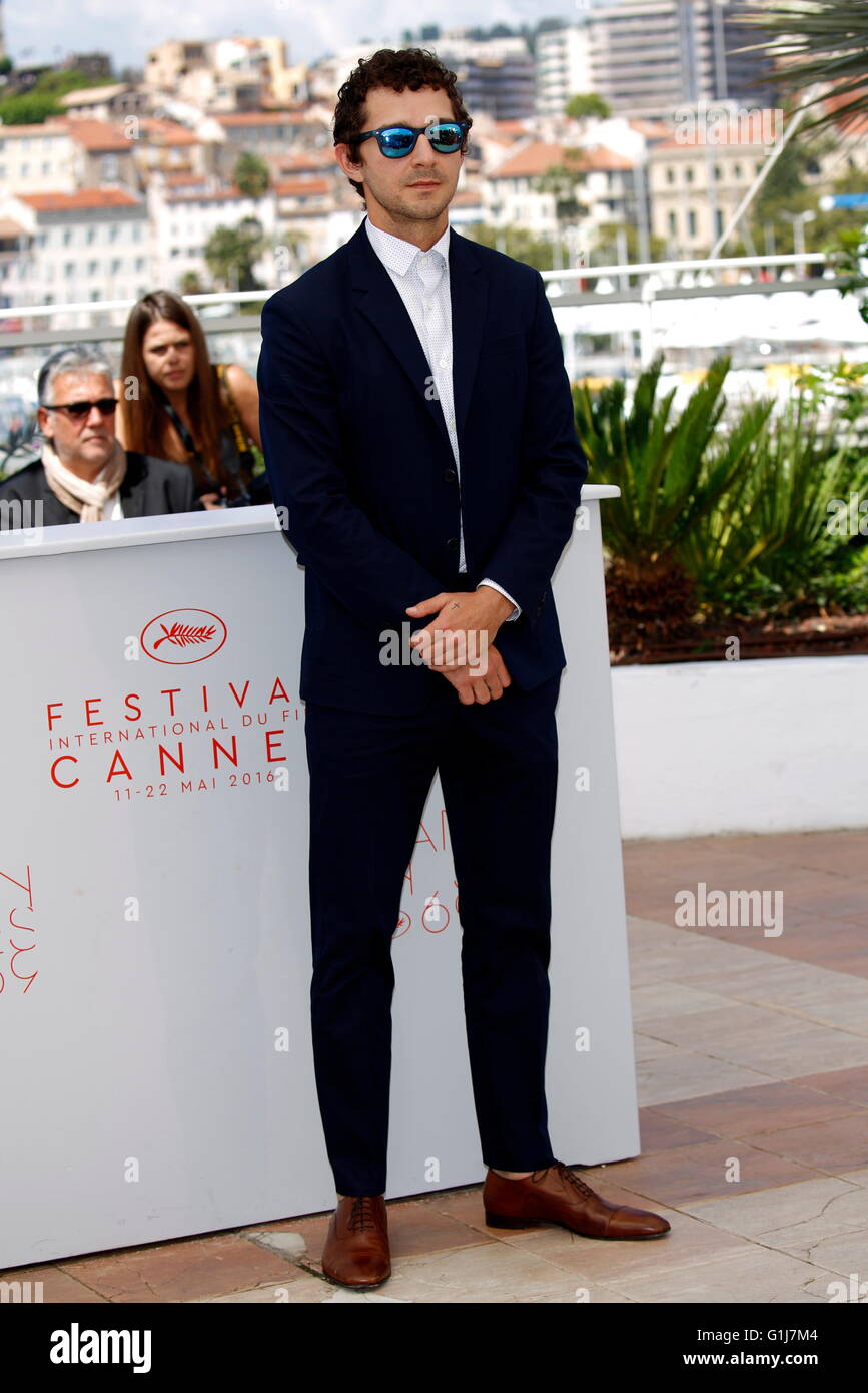 Cannes, France. 15th May, 2016. Actor Shia LaBeouf attends the ...