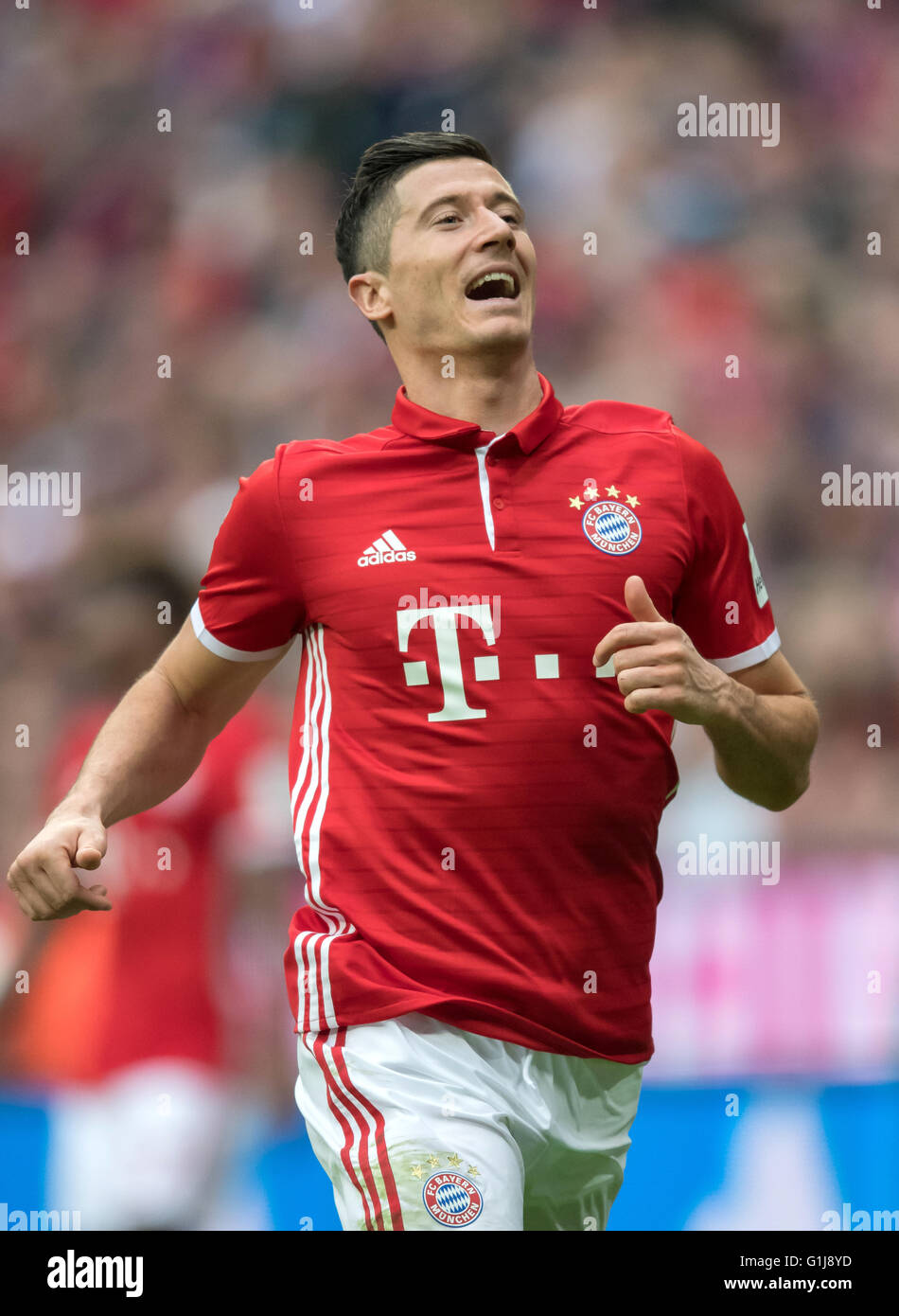 Munich's Robert Lewandowski in action during the German Bundesliga ...
