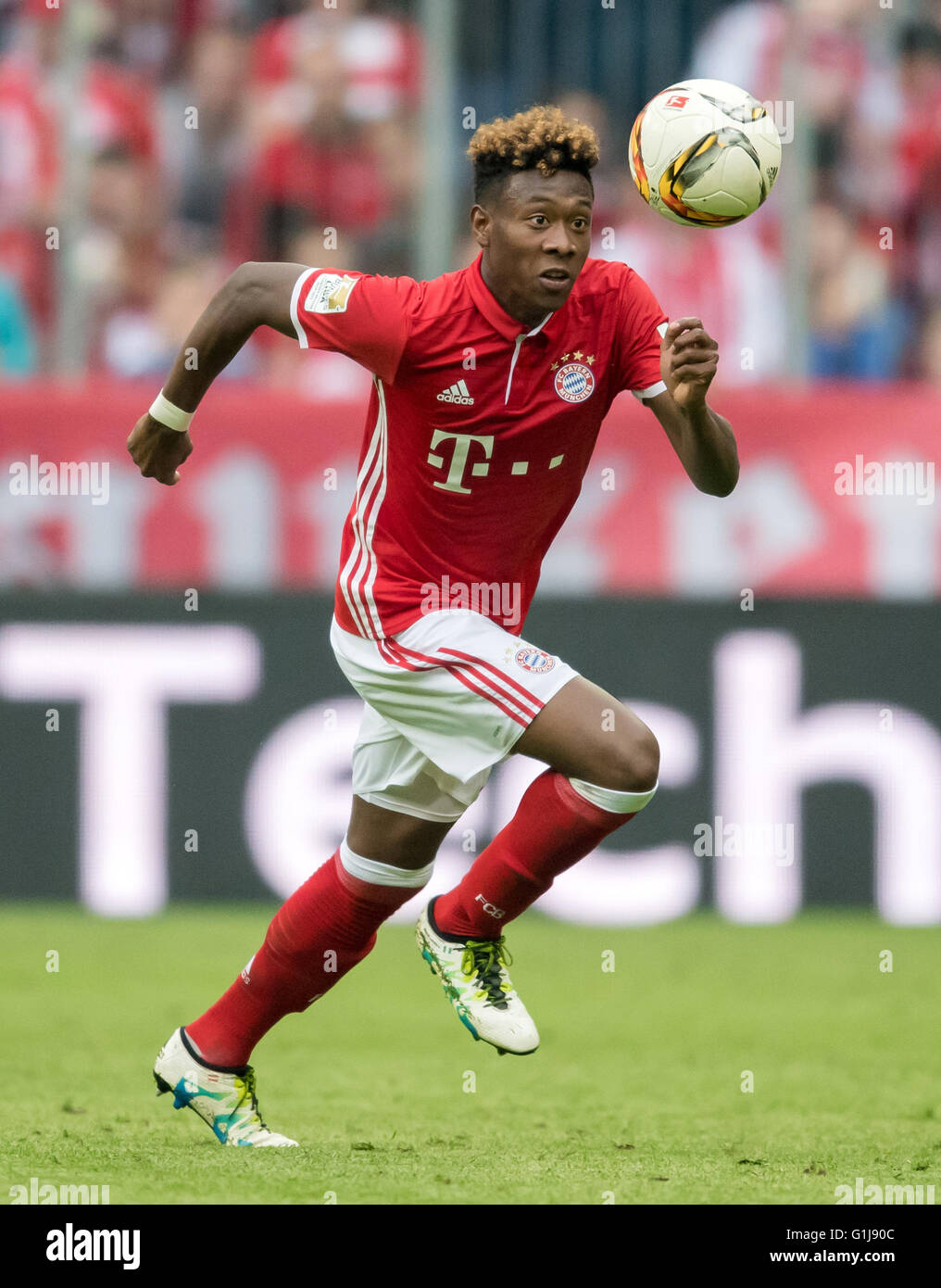 Munich's David Alaba in action during the German Bundesliga soccer ...