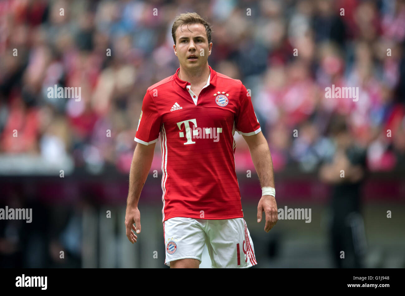 Munich, Germany. 14th May, 2016. Munich's Mario Goetze in action during ...