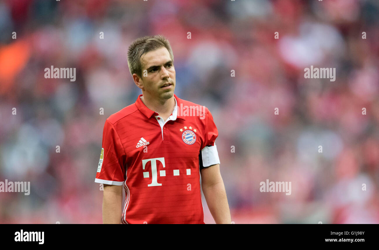 Munich, Germany. 14th May, 2016. Munich's Philipp Lahm in action during ...