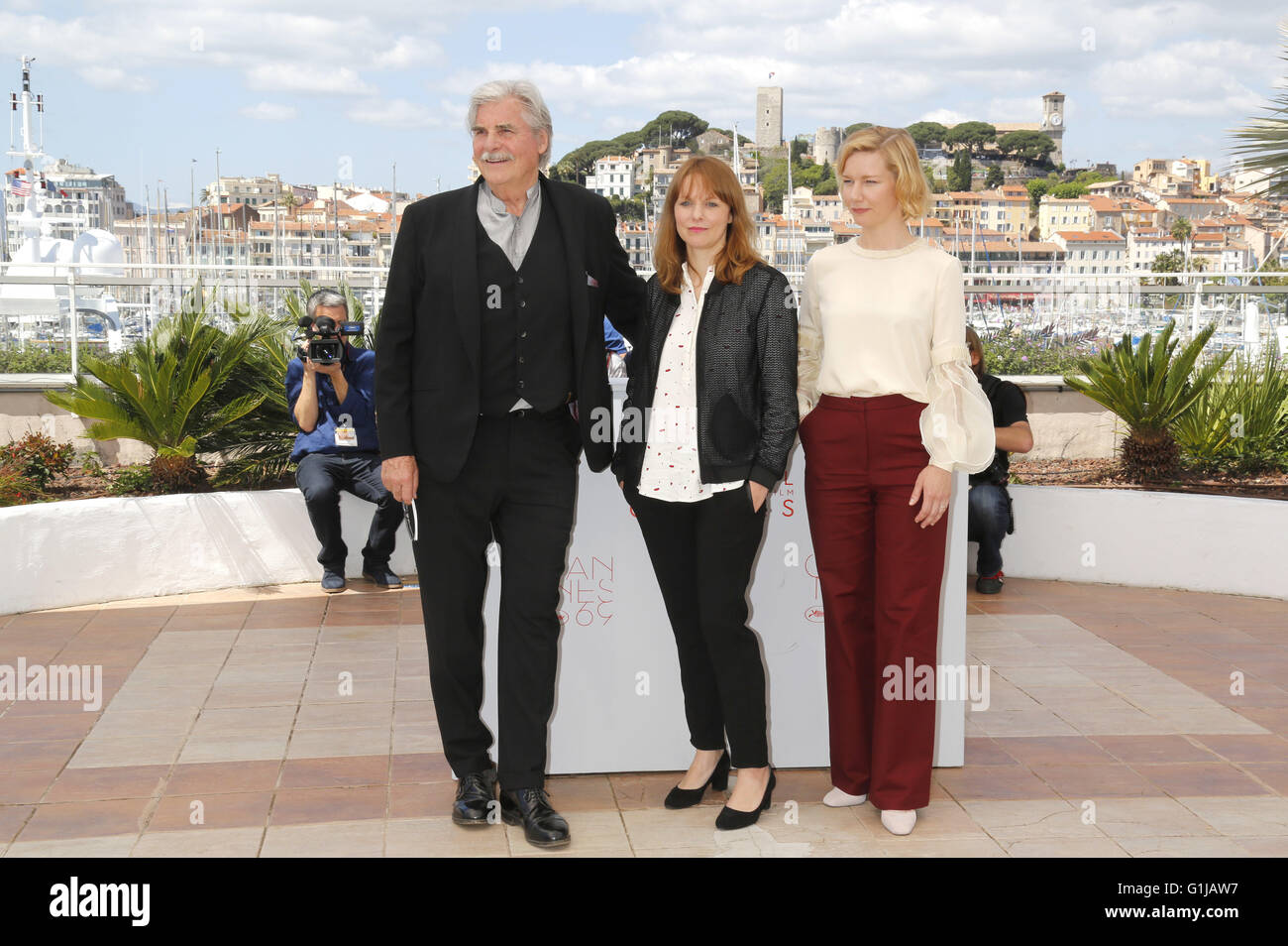 Peter Simonischek, Maren Ade and Sandra Hüller at the 'Toni Erdmann ...