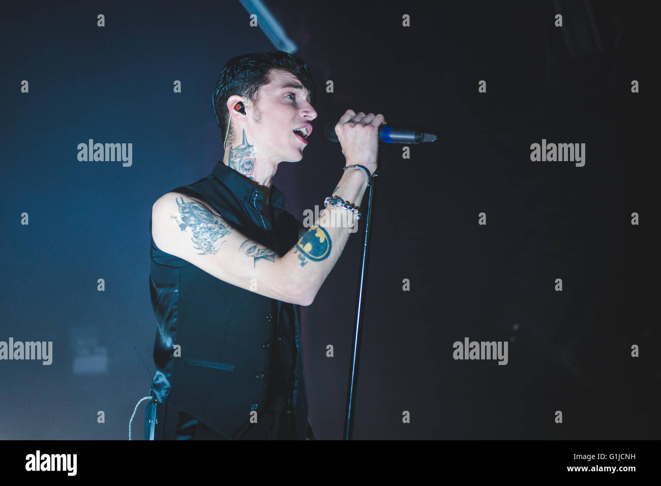 Manchester, UK. 16th May, 2016. Andy Biersack of Black Veil Brides ...