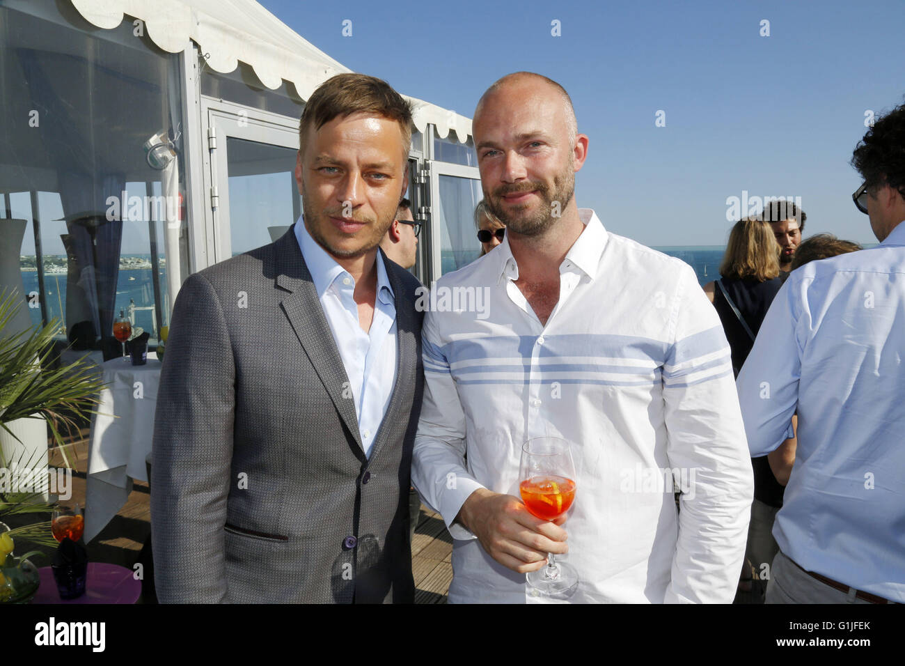 Tom Wlaschiha and Matthijs Wouter Knol attending the NRW Reception ...