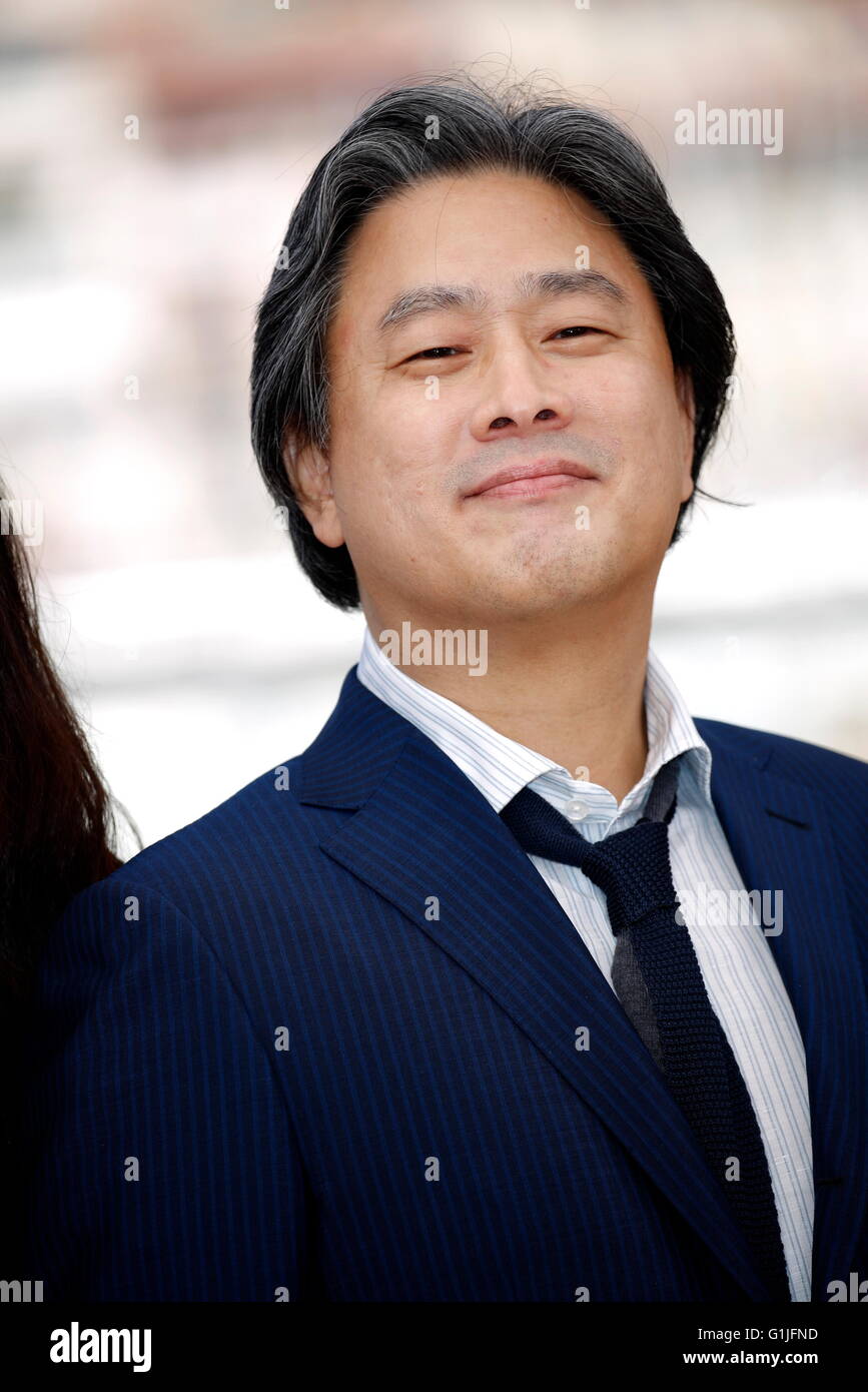 Cannes, France. 16th May, 2016. Director Park Chan-Wook attends the ...