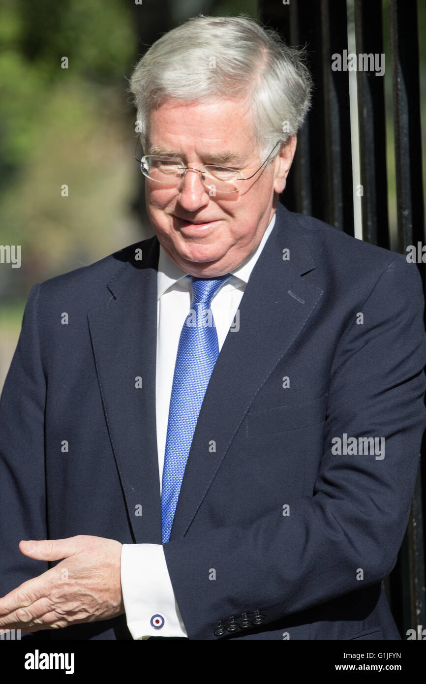 Downing Street, London, May 17th 2016. Defence Secretary Michael Fallon ...