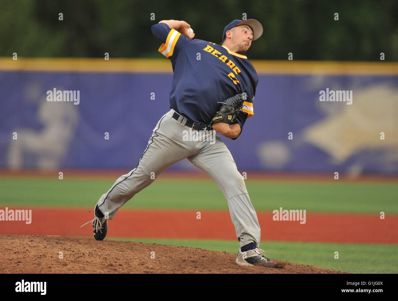 UNC pitcher Luke Haynes (23) throws a strike in a non-conference game ...