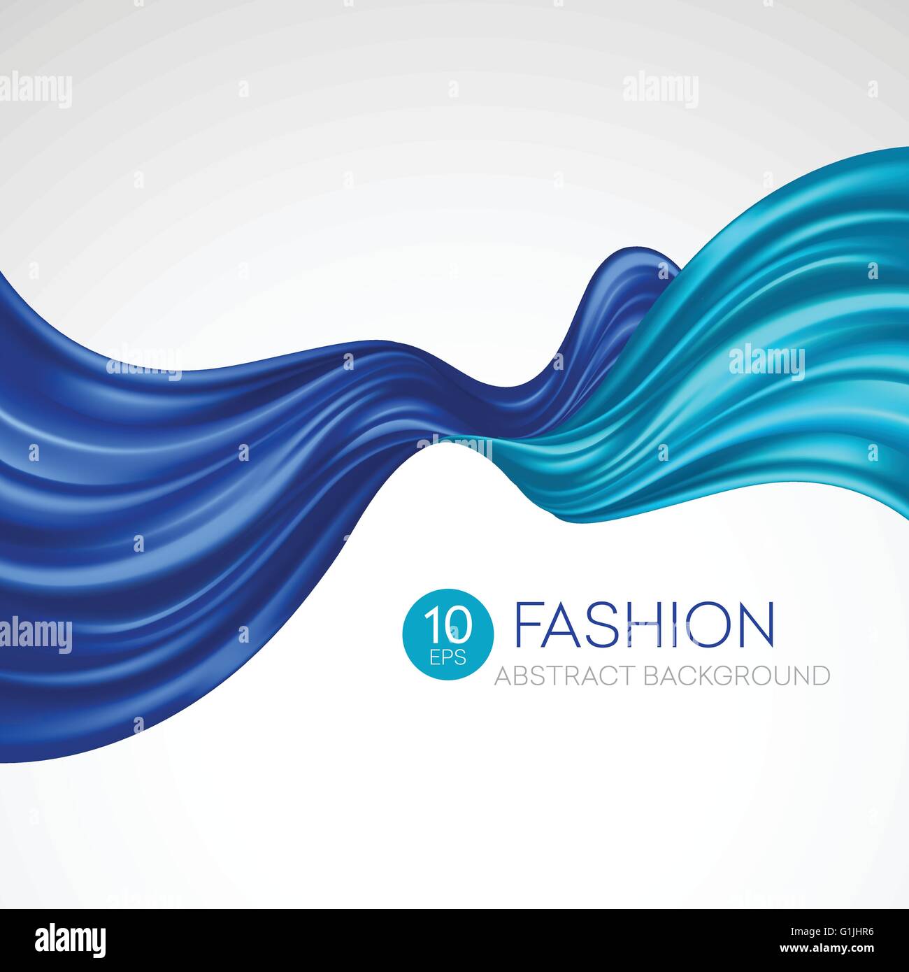 Blue flying silk fabric. Fashion background. Vector illustration Stock ...