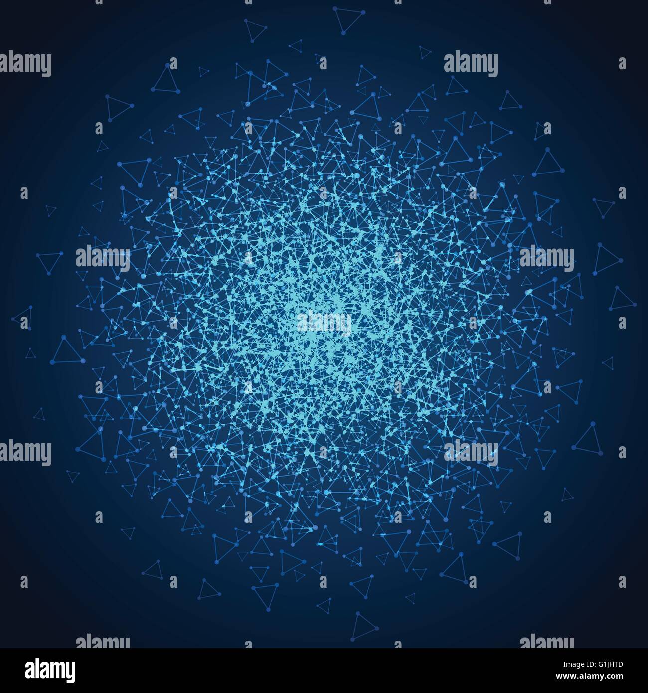 Abstract Background With Dotted Grid And Triangular Cells Vector Illustration Stock Vector