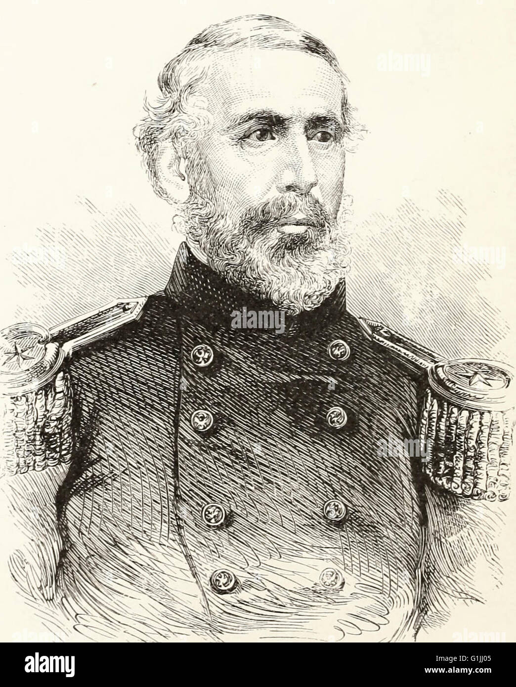 General Edwin B Sumner, Union Army, USA Civil War Stock Photo - Alamy