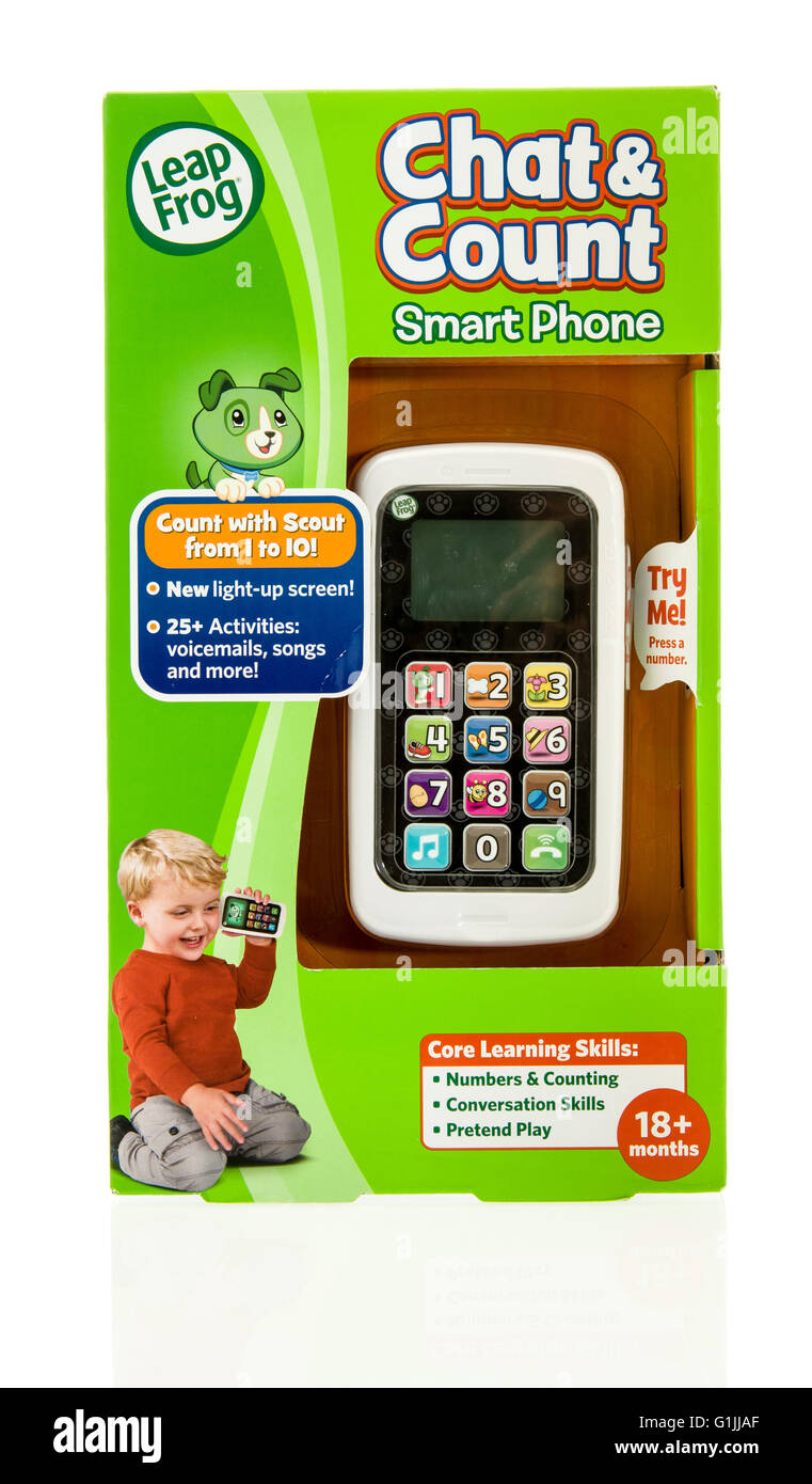 Winneconne, WI - 15 May 2016: Package of a chat and count smart phone ...