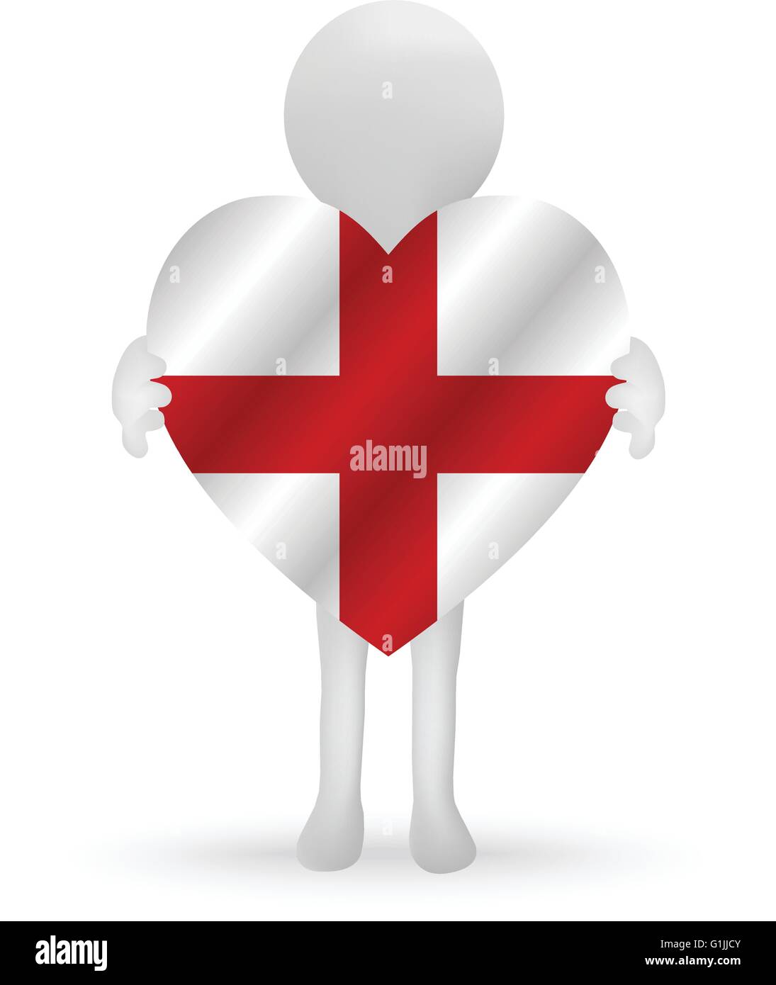 EPS Vector 10 - small 3d man holding a England flag Stock Vector Image ...