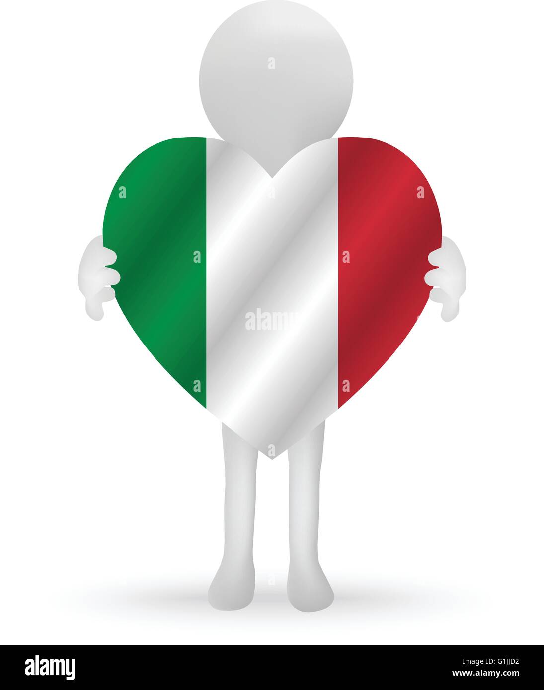 EPS Vector 10 - small 3d man holding a Italy flag Stock Vector Image ...