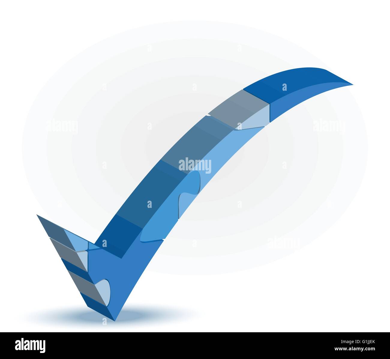 EPS 10 Vector Illustration of Yes check mark icon in puzzle Stock ...