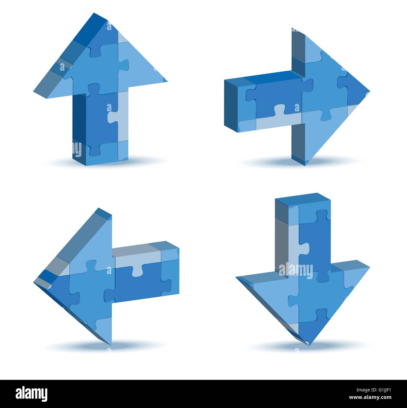 EPS 10 Vector Illustration of arrow icon in puzzle Stock Vector Image ...