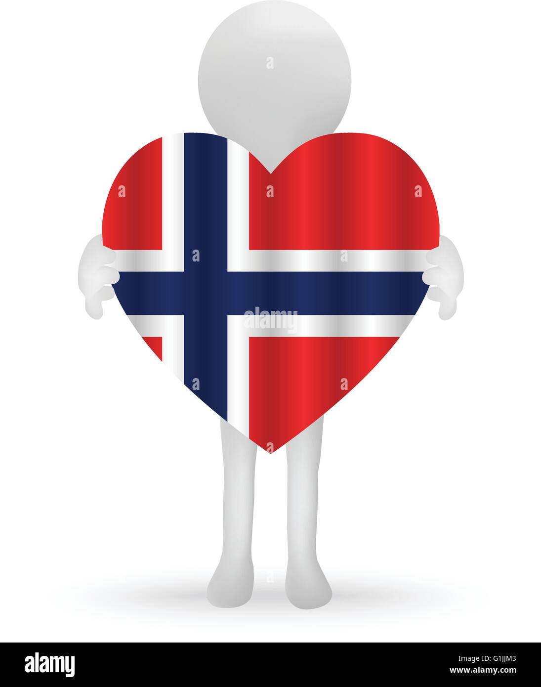 Norwegian flag people Stock Vector Images - Alamy
