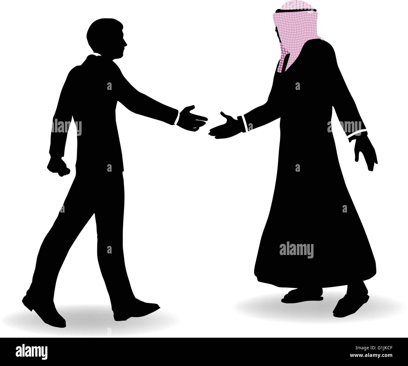 Middle east handshake Stock Vector Images - Alamy