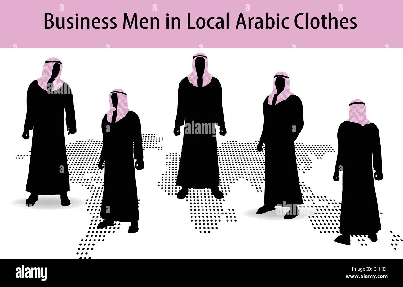 EPS 10 Vector Illustration of man in middle east style clothing dress ...