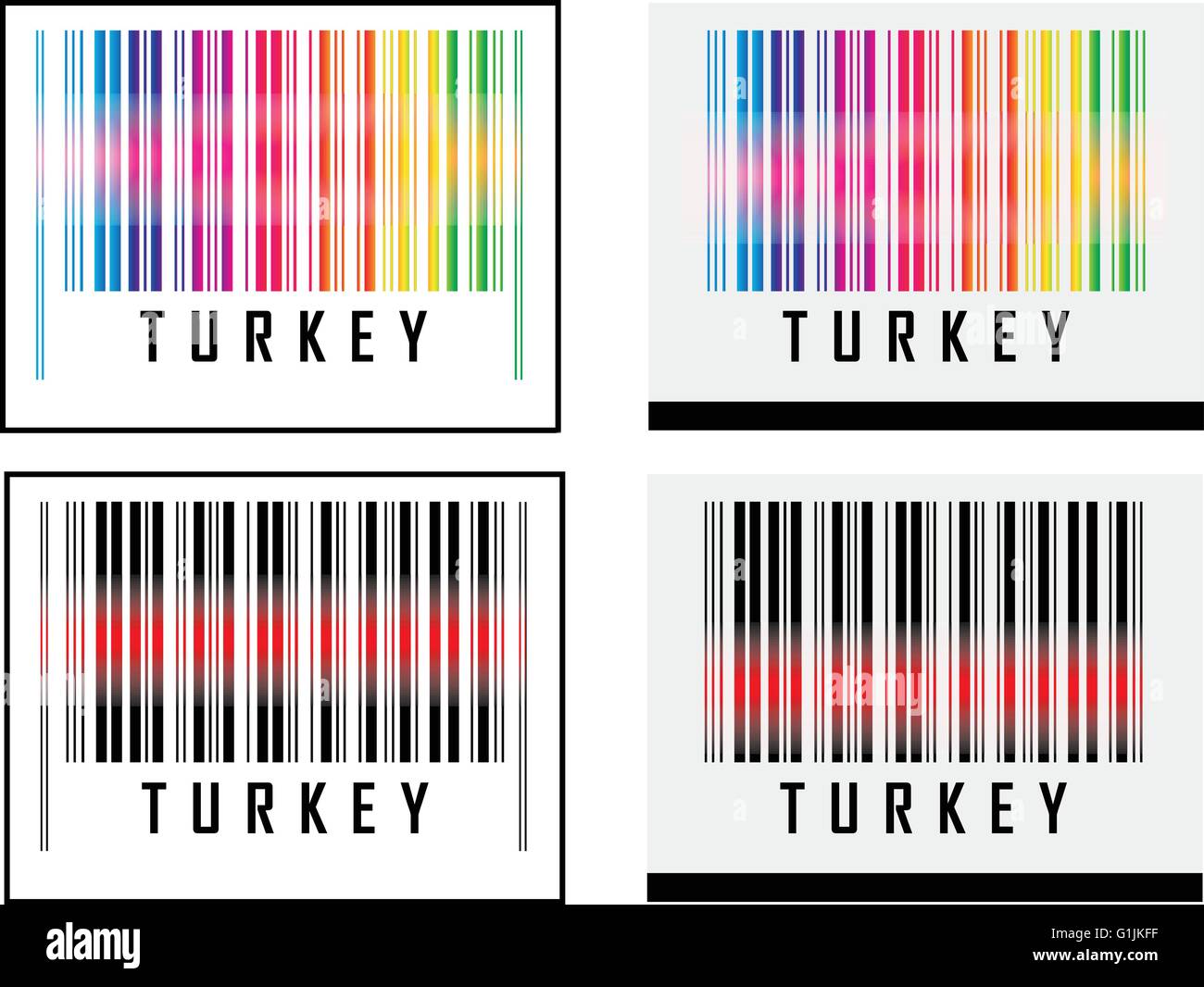 Illustration of Barcode or Bar Code icon and red laser sensor beam over ...