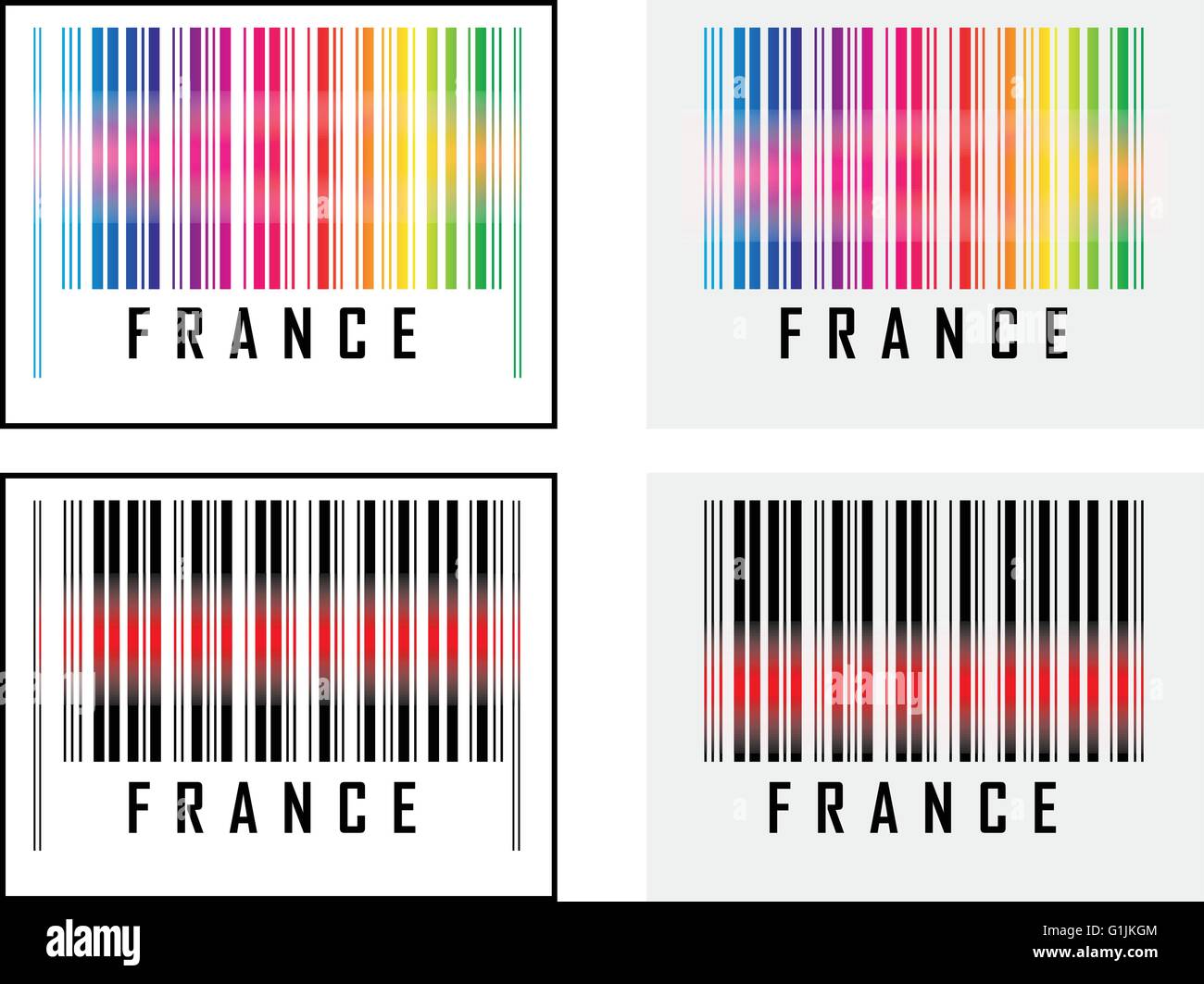 EPS 10 Vector Illustration of Barcode or Bar Code icon and red laser ...