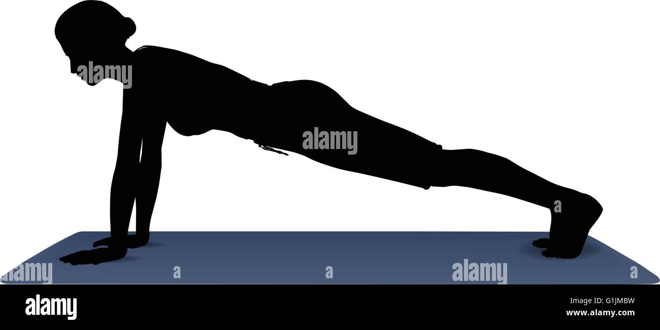 Plank pose vector vectors hi-res stock photography and images - Alamy