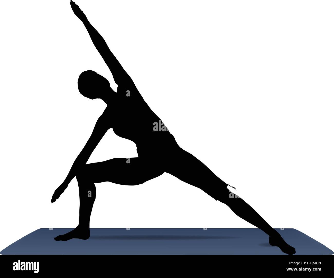 EPS 10 vector illustration of Yoga positions in Side Angle Pose Stock ...