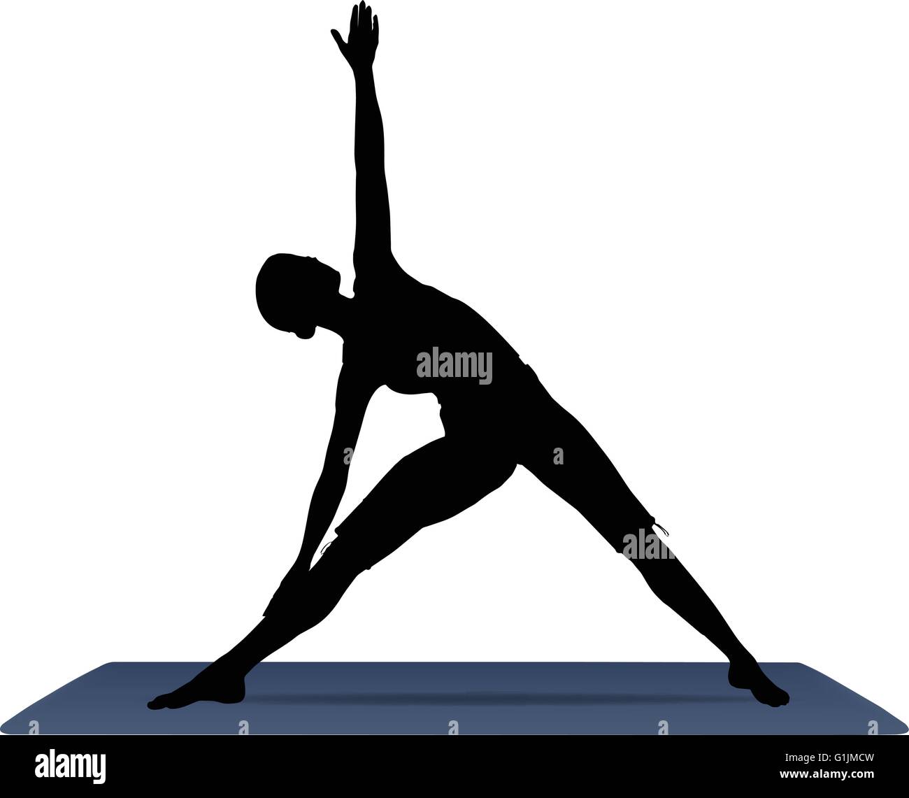 EPS 10 vector illustration of Yoga positions in Triangle Pose Stock ...