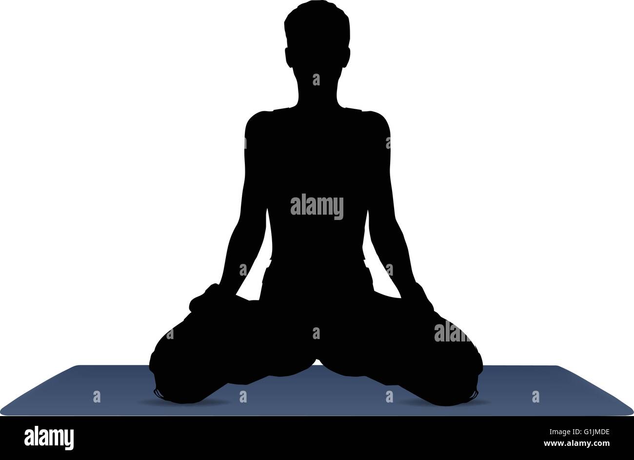EPS 10 vector illustration of Yoga positions in Lotus Pose Stock Vector ...