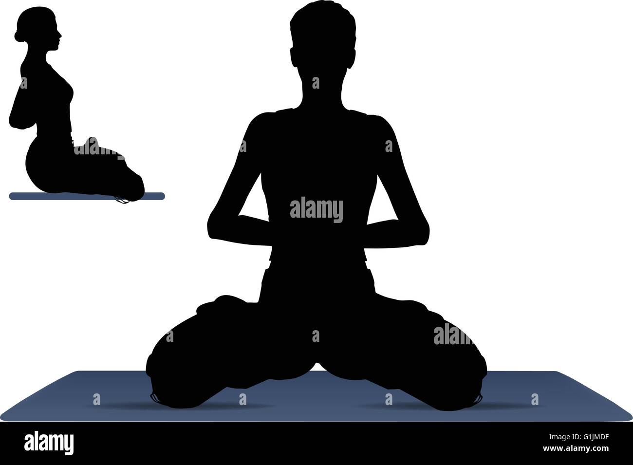 EPS 10 vector illustration of Yoga positions in Lotus Pose Stock Vector ...