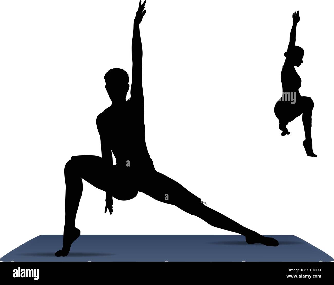 Illustration of Yoga pose on a yoga mat Stock Vector Image & Art - Alamy