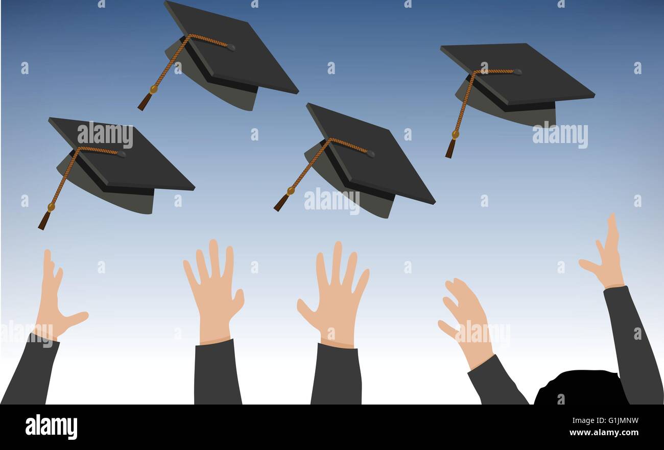 Graduation Caps Mortarboards Highres Vector Graphic Graduation Cap