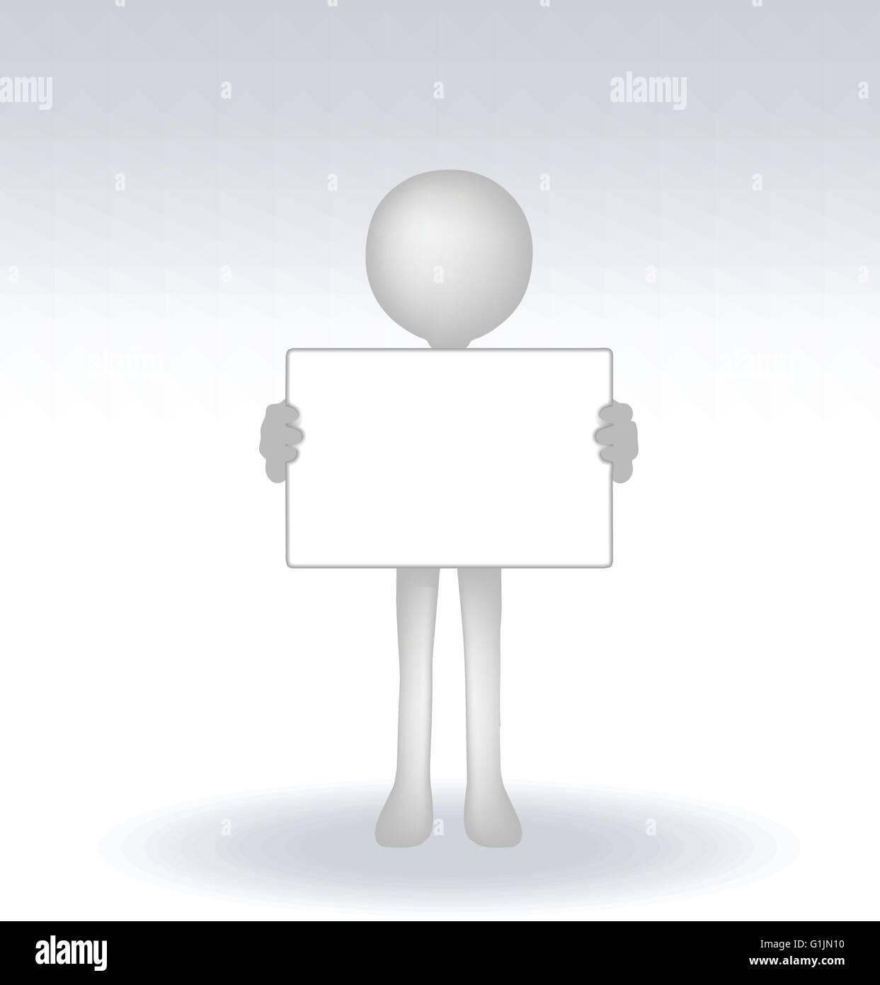 Man holding sign message looking Stock Vector Images - Alamy