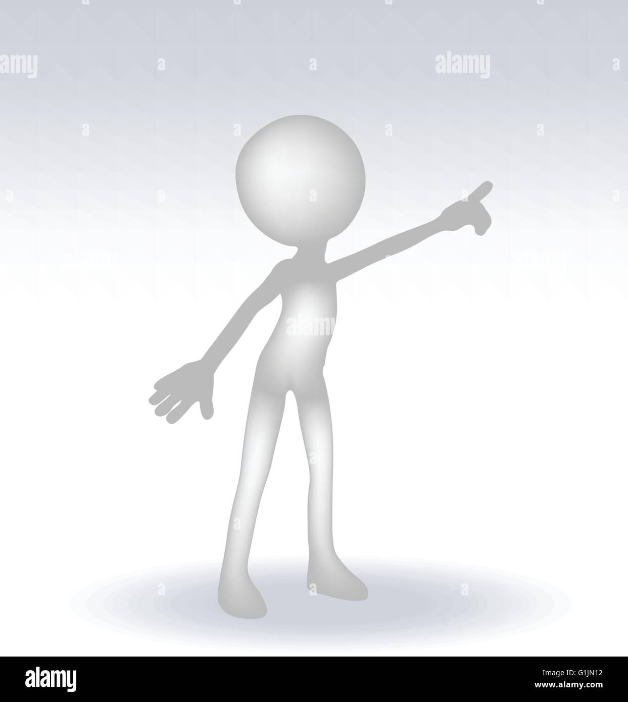 EPS 10 Vector Illustration of 3d man pointing Stock Vector Image & Art ...