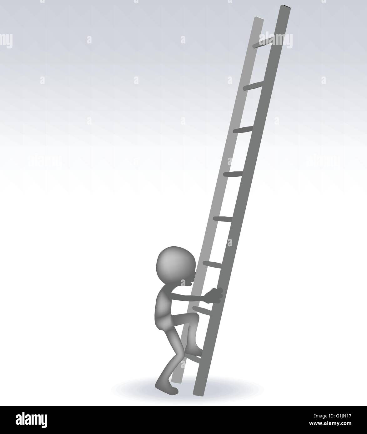 EPS 10 Vector Illustration of 3d man with a stairs Stock Vector Image ...