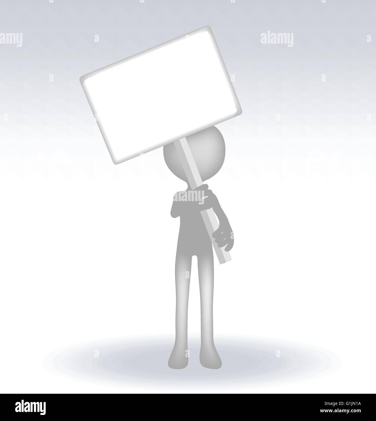 Man holding sign message looking Stock Vector Images - Alamy