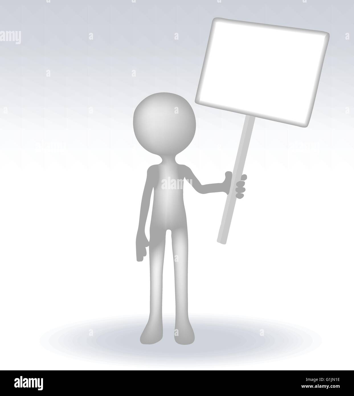 Man holding sign message looking Stock Vector Images - Alamy