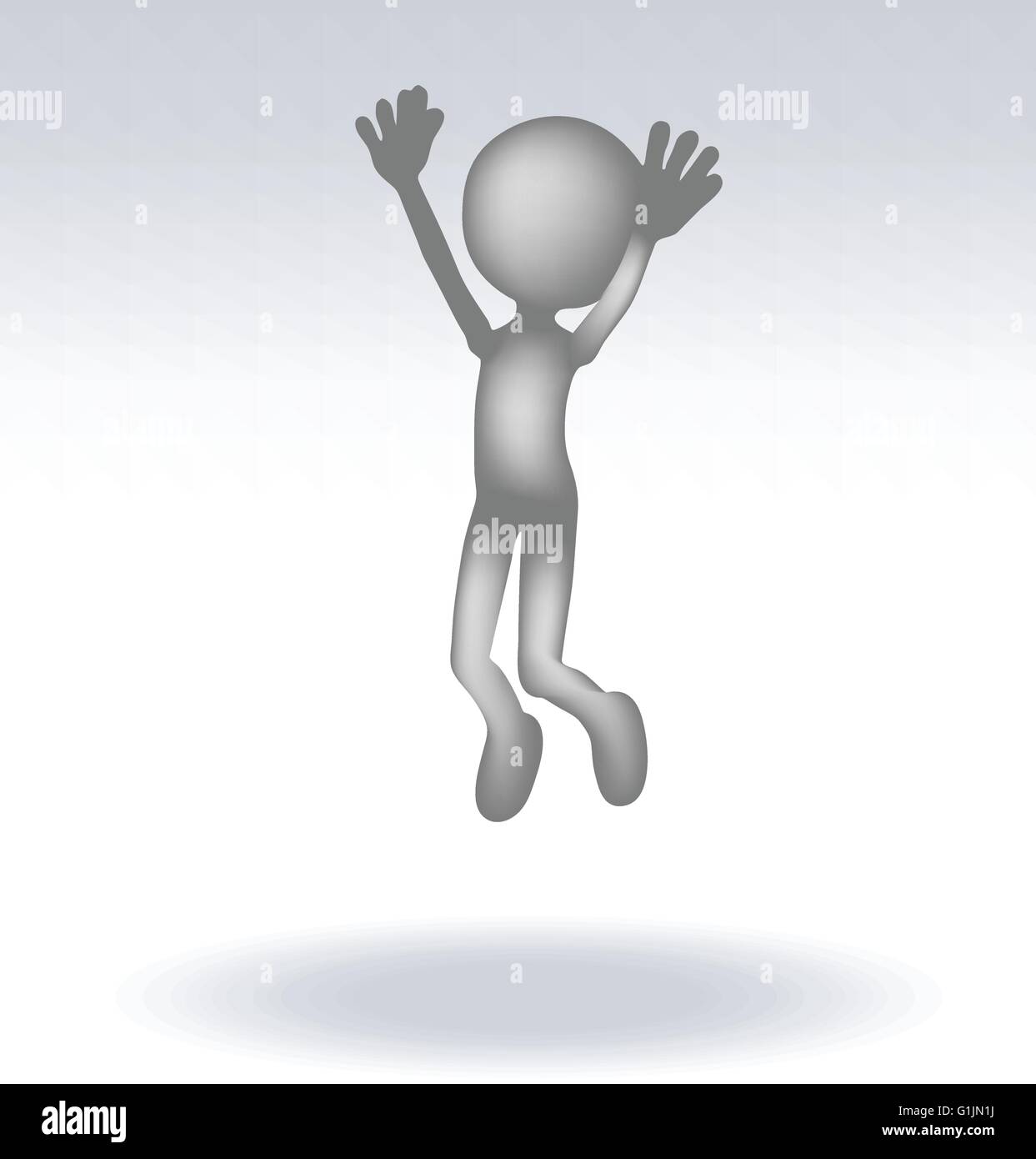 Painting of person jumping Stock Vector Images - Alamy