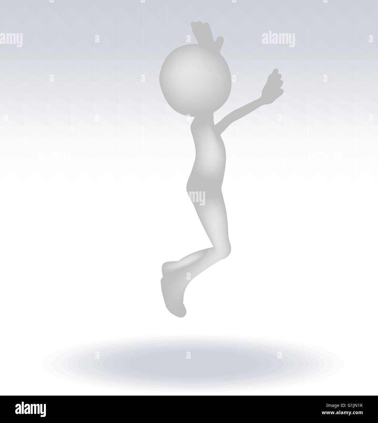 EPS 10 Vector Illustration of 3d man jumping Stock Vector Image & Art ...