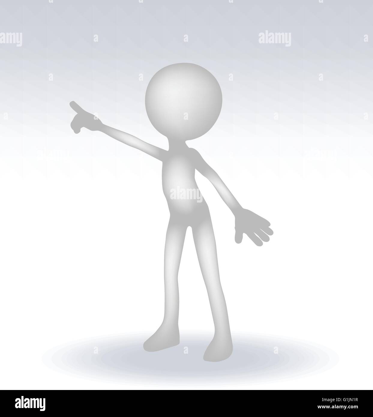 EPS 10 Vector Illustration of 3d man pointing Stock Vector Image & Art ...