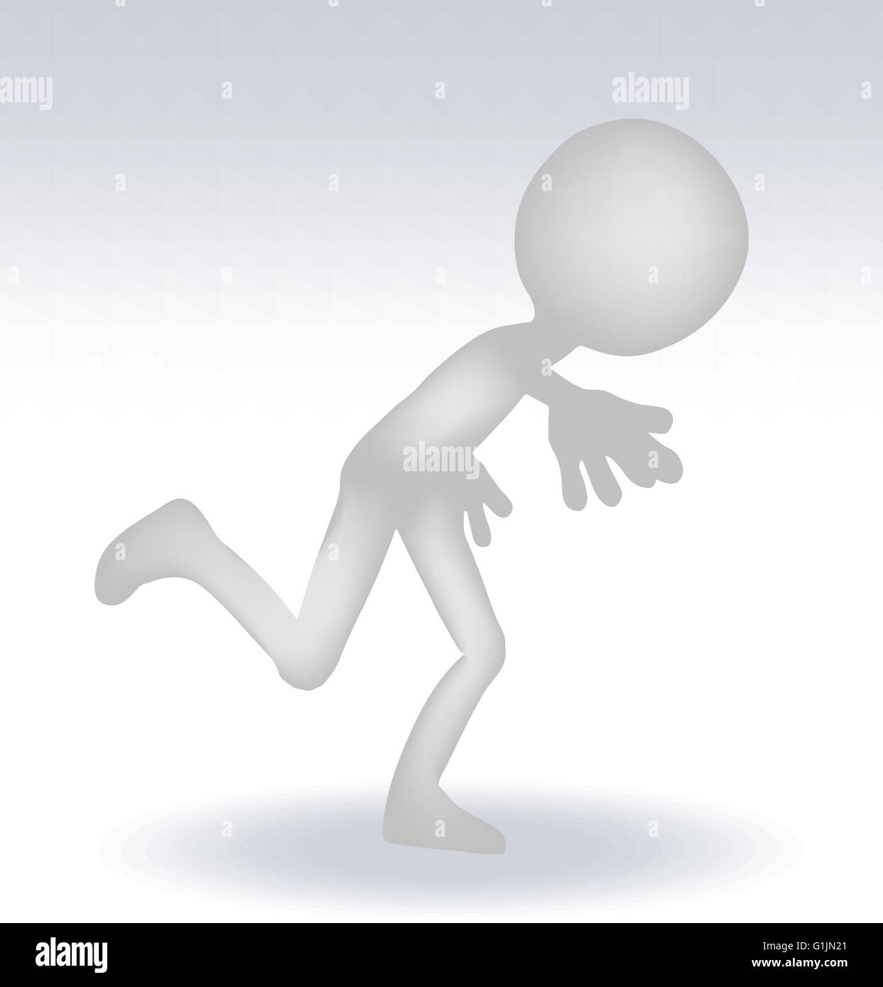 EPS 10 Vector Illustration of 3d man running Stock Vector Image & Art ...