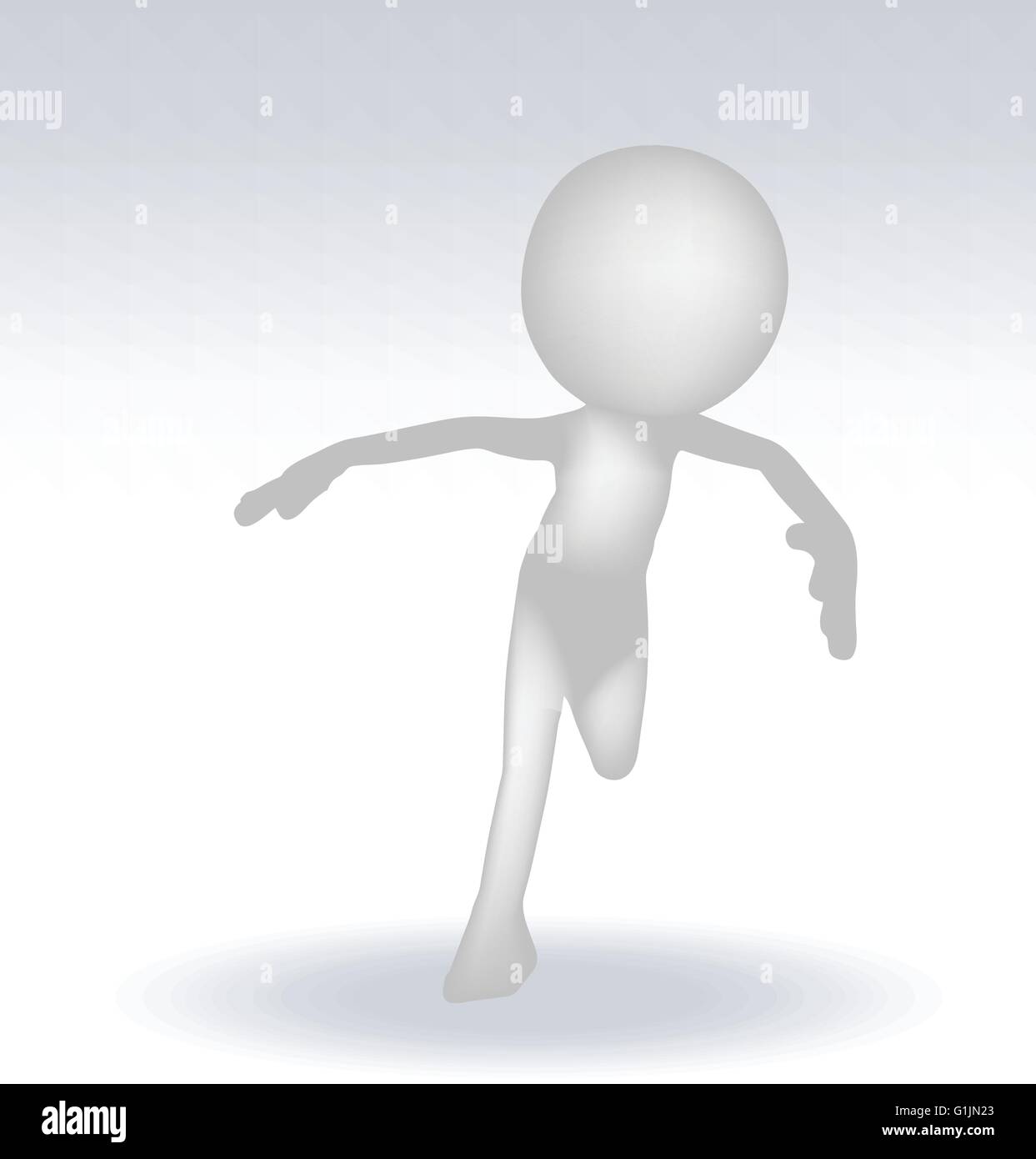 EPS 10 Vector Illustration of 3d man running Stock Vector Image & Art ...