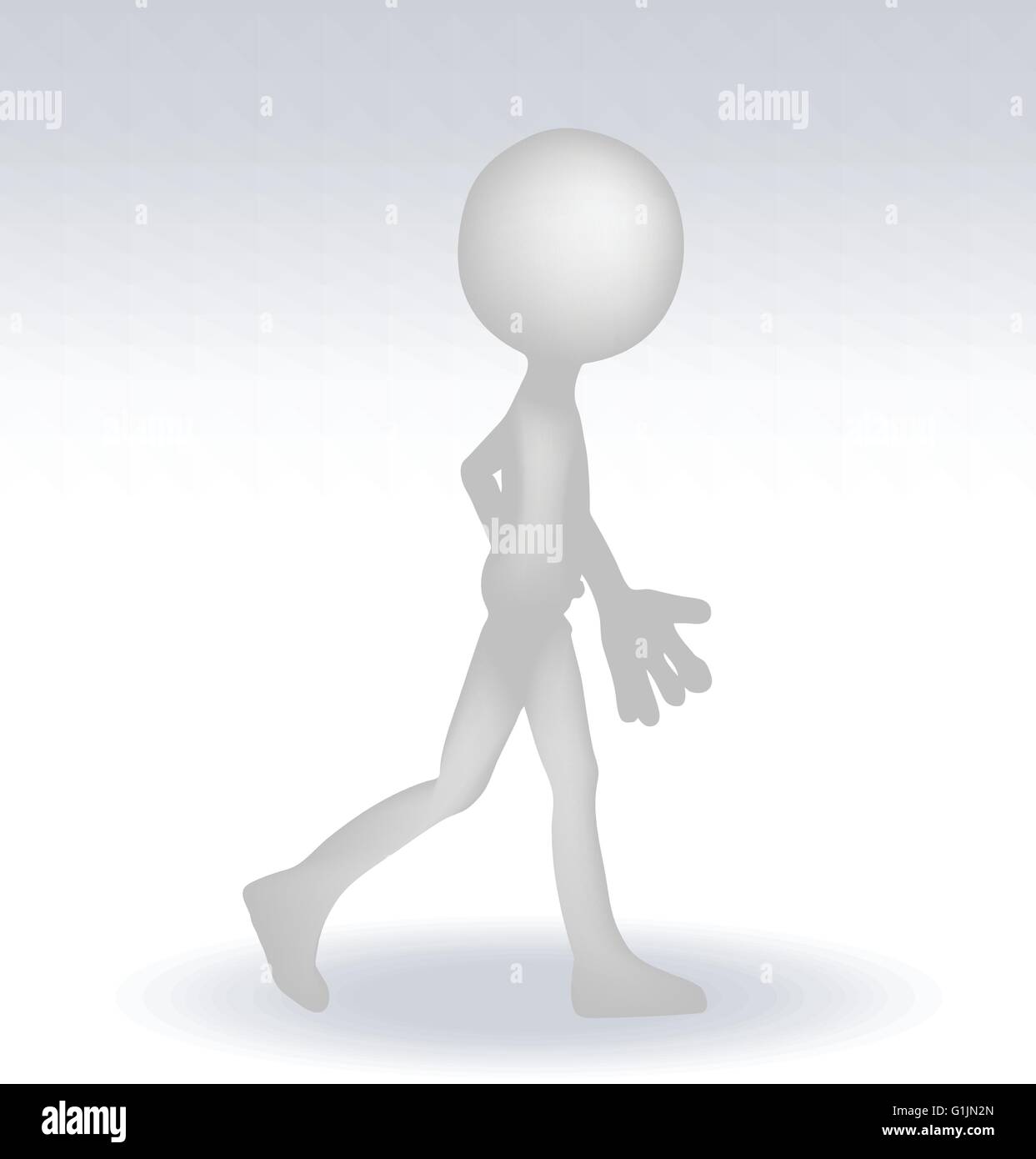 EPS 10 Vector Illustration of 3d character walking Stock Vector Image ...