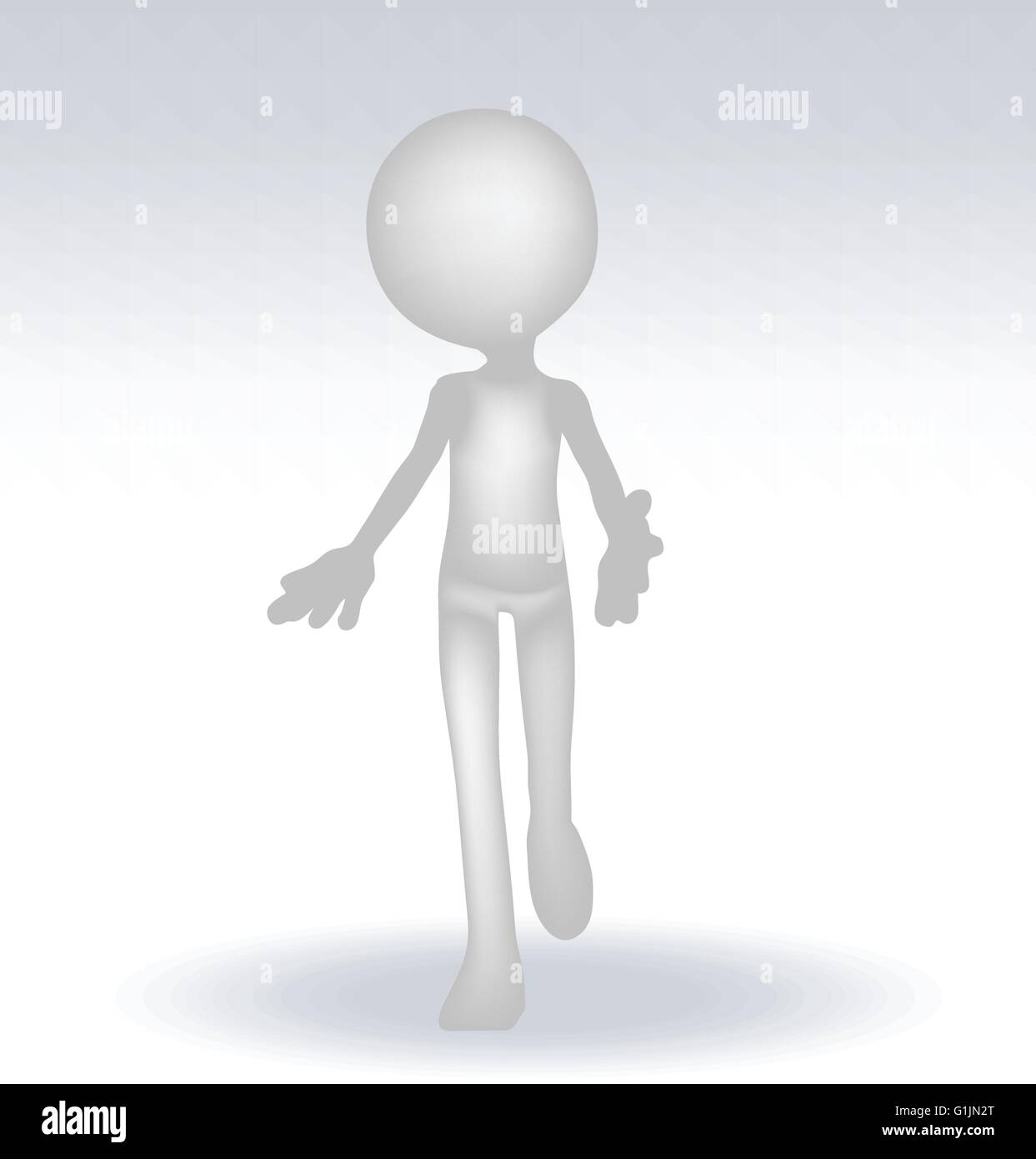 EPS 10 Vector Illustration of 3d character walking Stock Vector Image ...