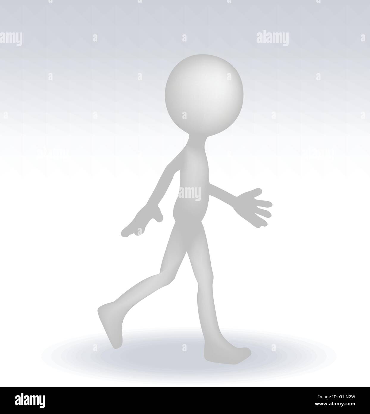 EPS 10 Vector Illustration of 3d character walking Stock Vector Image ...