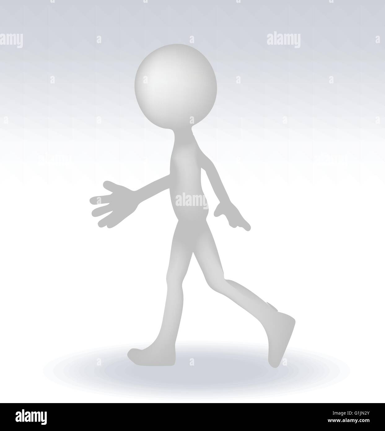EPS 10 Vector Illustration of 3d character walking Stock Vector Image ...